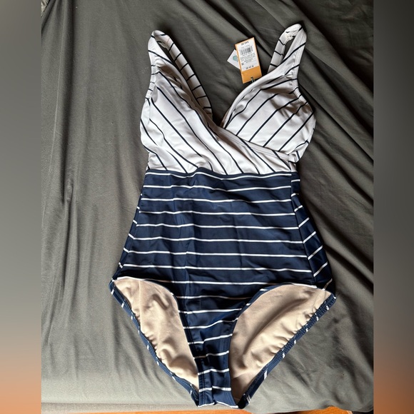 Kona Sol | Swim | Nwt Striped Nautical Onepiece Swimsuit | Poshmark